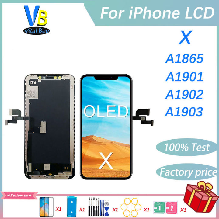 OLED For iPhone X LCD Display Touch Screen Digitizer Assembly A1901 ...