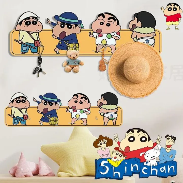 Crayon Shin-chan Hook Clothes Hanger Key Storage Hook Punch Free ...