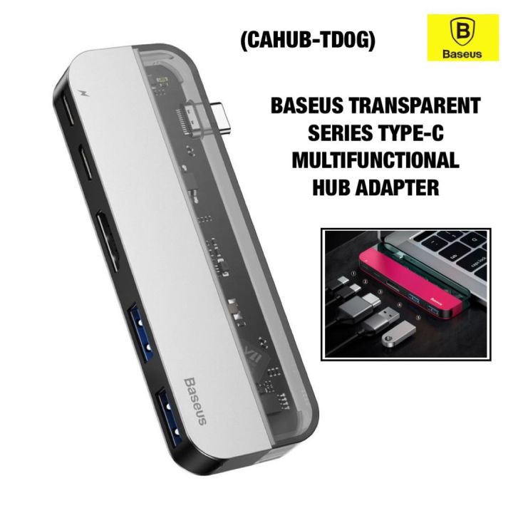 Baseus Transparent Series Dual Type-C Multi-functional Hub For Macbook ...