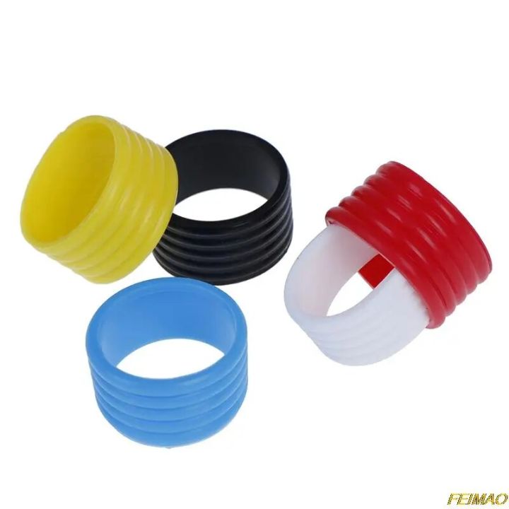 4 Pcs Silicone Tennis Racket Grip Ring Handle Closure Rubber Ring 5 ...