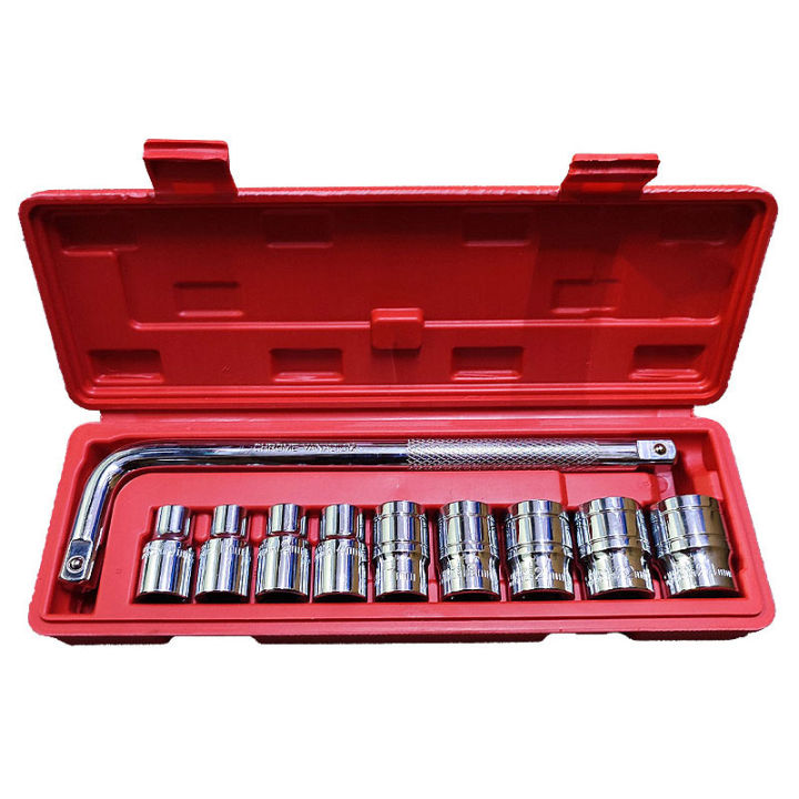 Box Socket Wrench Set - CRV - 10Pcs - 10-24mm - Mirror Finish - EUK ...