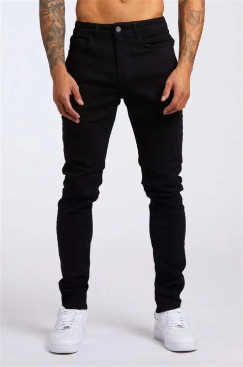 Mid Waist Micro Elastic Denim Jeans Hole Tight Stretch Custom ...