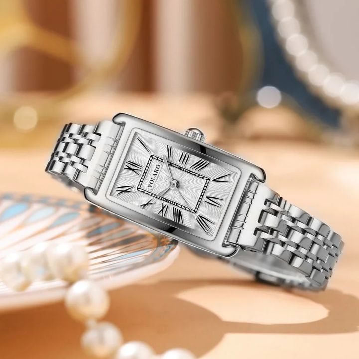 Luxury Casual Fashion Women Quartz Watch Stainless Steel Strap ...