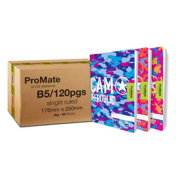ProMate B5 Single Ruled 120 Pages Books - 64 PCS Box | Daraz.lk