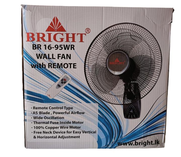 Bright Wall Fan with Remote BR 16-95WR | Daraz.lk