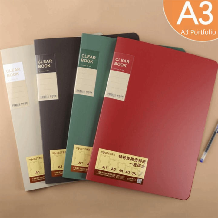 High Quality A3 Clear Book 20/40/60 Pages Transparent Inner Page ...