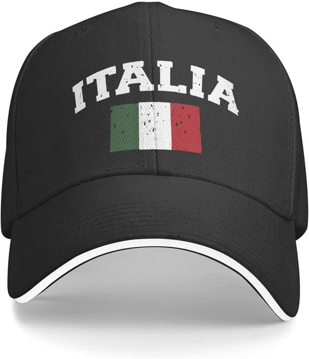 Italia Italy Italian Flag Logo Classic, Adjustable Fits Men Women Plain ...