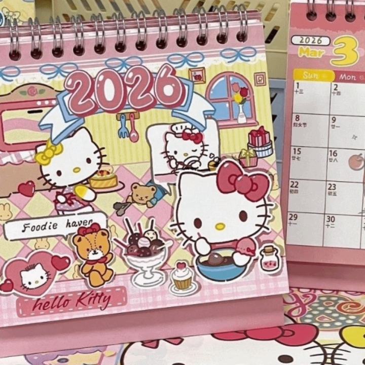 Study Room Convenient Graffiti Comic Calendar Colorful HelloKitty ...