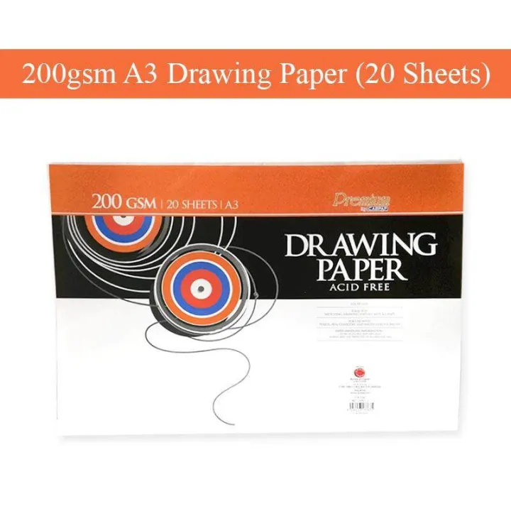 A3 Size 200gsm Acid Free Drawing Paper (20 Sheets / Pack) | Daraz.lk