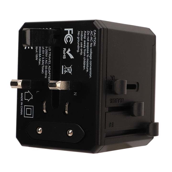 Universal Adapter Worldwide Adapter Safety Protection Portable US UK EU ...