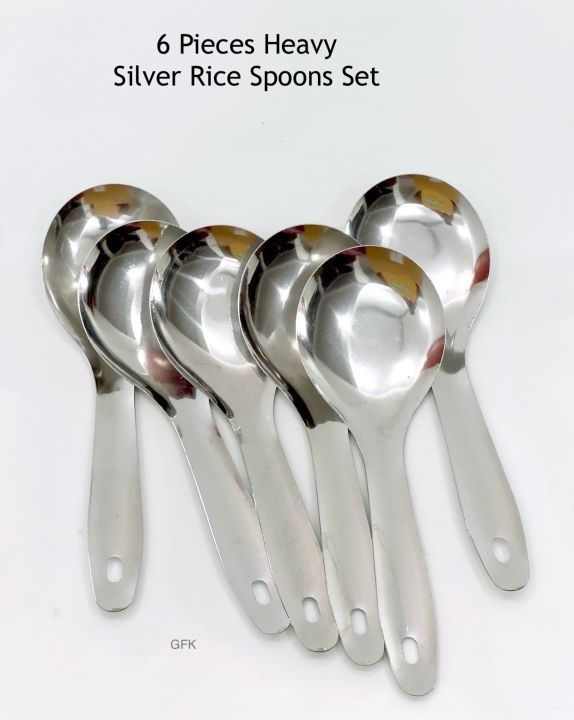 Stainless Steel Rice Spoon Multipurpose Serving Utensil - 3 Pcs / 6 Pcs ...