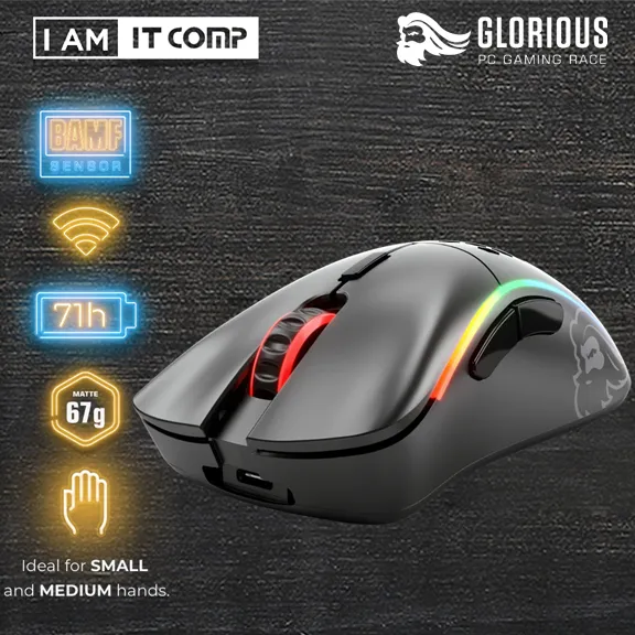 Glorious Model D / Model D Minus Wireless Gaming Mouse ( Matte Black ...