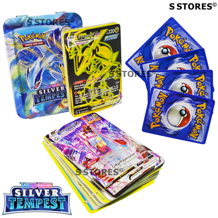 40Pcs Pokemon Cards Tin (Sword & Shield: Silver Tempest) | Daraz.lk