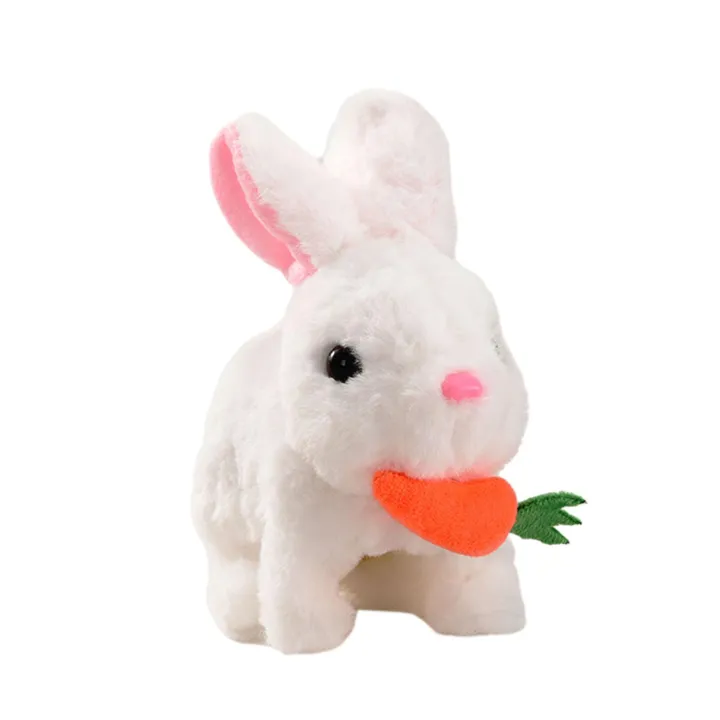 Hopping Rabbit Interactive Electronic Pet Plush Bunny Toy with Sounds ...