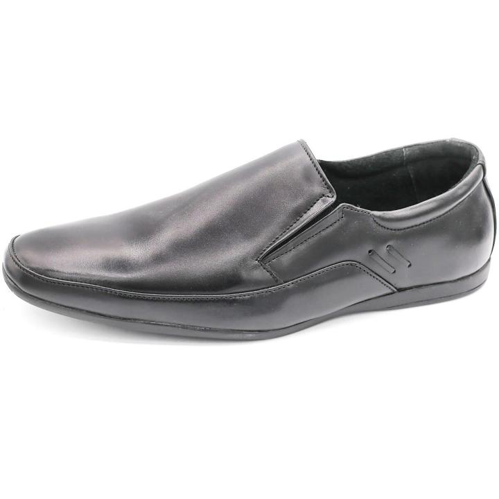 Pazz Men's Leather Pump Shoe - Black | Daraz.lk