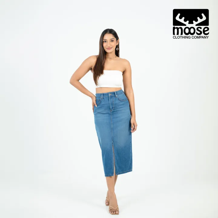 Moose Women's Indigo Denim Skirt | Daraz.lk