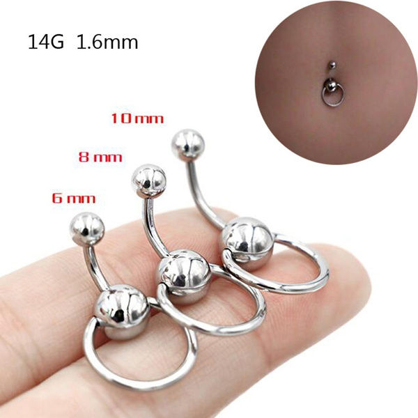 Titanium Steel Round Globe Belly Dance Spike Basic Belly Button Ring Spike for Piercing | Daraz.lk