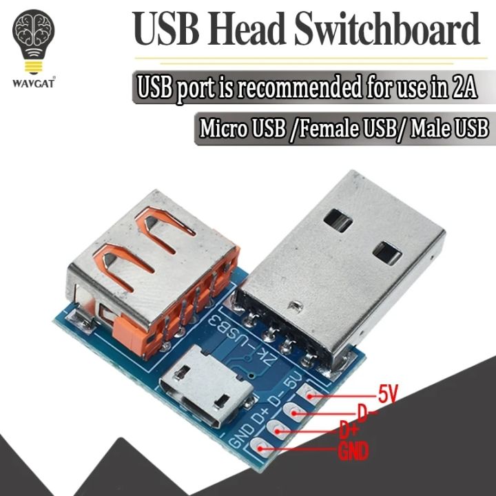USB head Transition Board USB Male to female head to Turn microUSB to ...