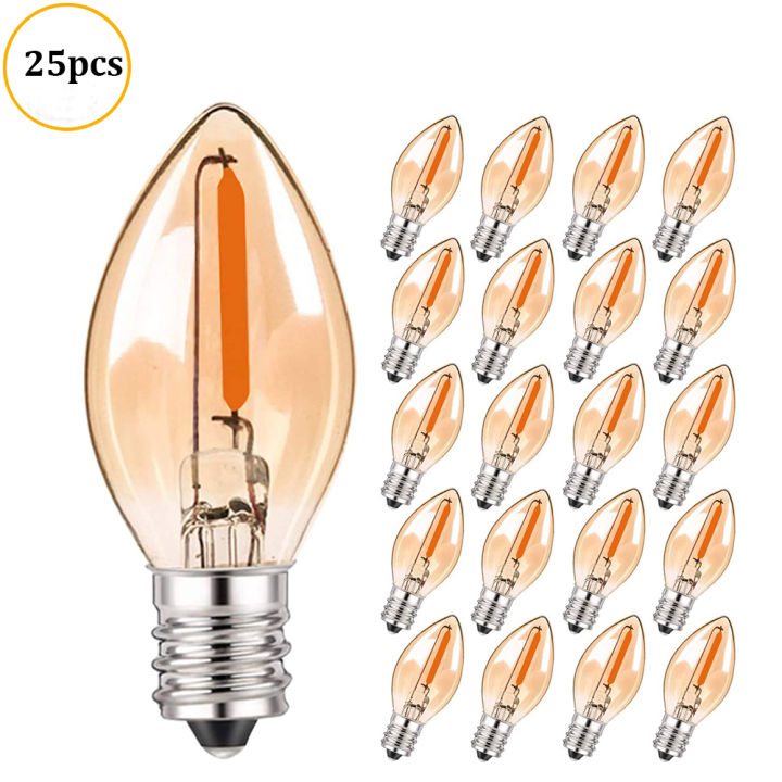LED Night Light Bulbs C7 Chandelier E12 E14 Base Decorative Light Bulbs ...