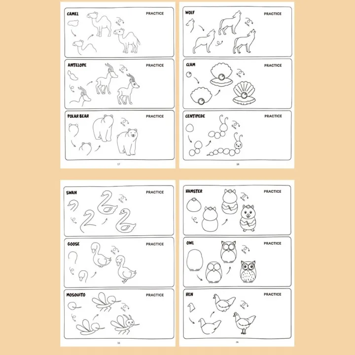 Learning Tool How to Draw Animals Animals Drawing Book Illustrated ...