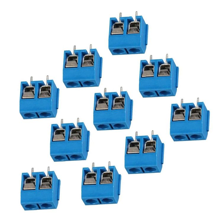 10Pcs (Pieces) 5mm Pitch 2 Pin PCB Mount Screw Terminal Block Connector ...