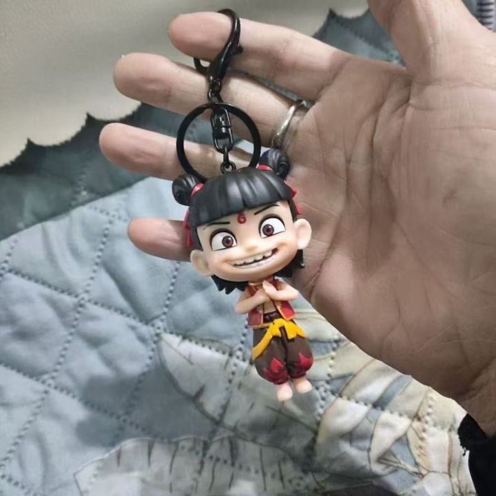 Cute Chinese Traditional Mythology Nezha 2 Doll Keychain Anime Movies ...