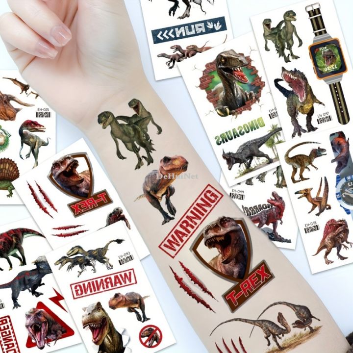 DeHuiNet 12-Piece Dinosaur World Temporary Tattoo Stickers Set ...