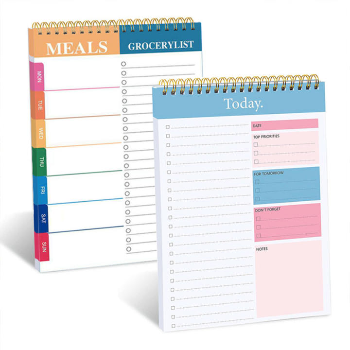 To Do List Notepad Daily Planner Notepad Double-sided Spiral Checklist ...