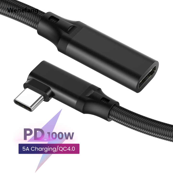 Wenefang Original HD 4K Type-C Extension Cable Line 100W PD 5A Right ...