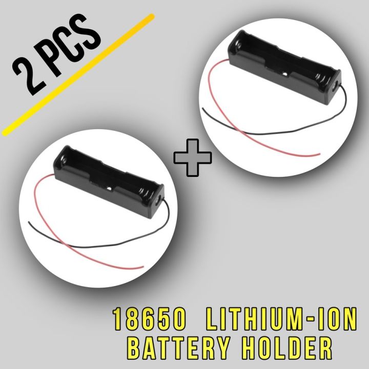 2PCS - 18650 lithium-ion Rechargeable Battery Holder Single Slot ...
