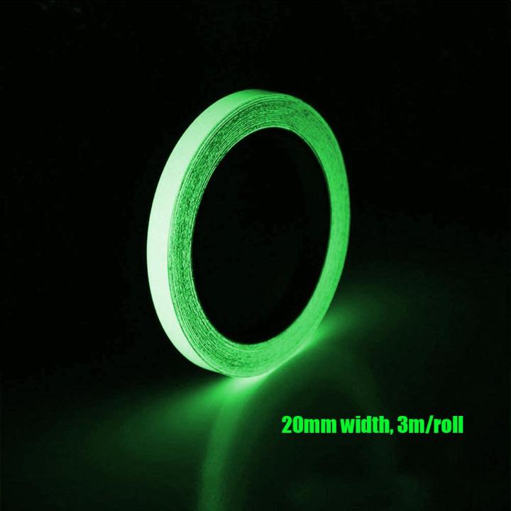 Migeet 3m/Roll 20mm Self-adhesive Luminous Tape Glow in the Dark High ...