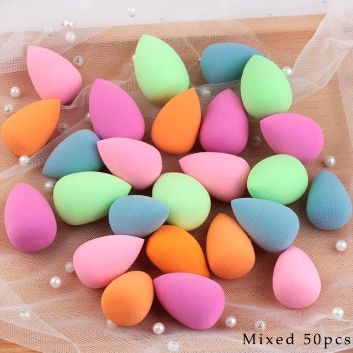 Mini Makeup Sponge Water Drop Shape Foundation Puff Wet and Dry Use ...