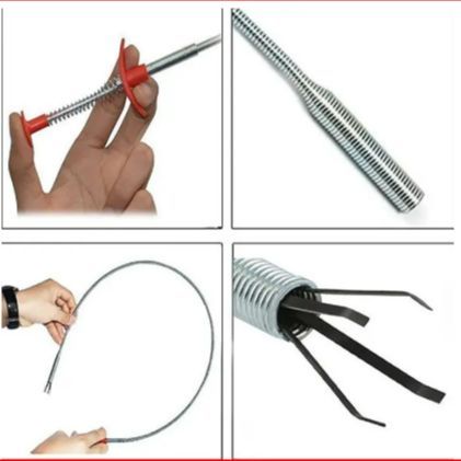 Sink Drains Grabber Tool Flexible Long Reach Claw Pick Up Narrow Bend ...