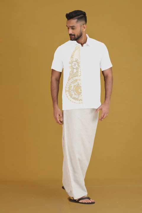 Heritage Artistry: Slab Linen Maori Embroidery Shirt, a Fusion of ...