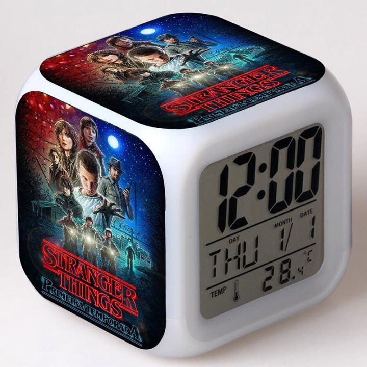【World Supermarket 2021】Stranger Things 3 Figure LED Alarm Clock Flash ...