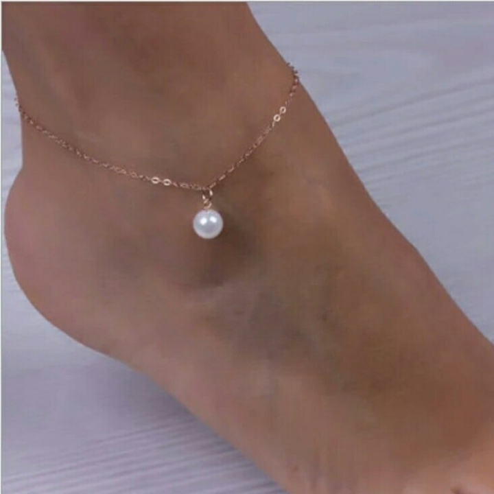 Gold Color Pearl Anklets | Daraz.lk