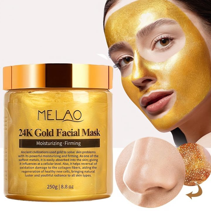 MELAO 24K Gold Face Mask Beauty Facemask Skin Remove France Golden ...