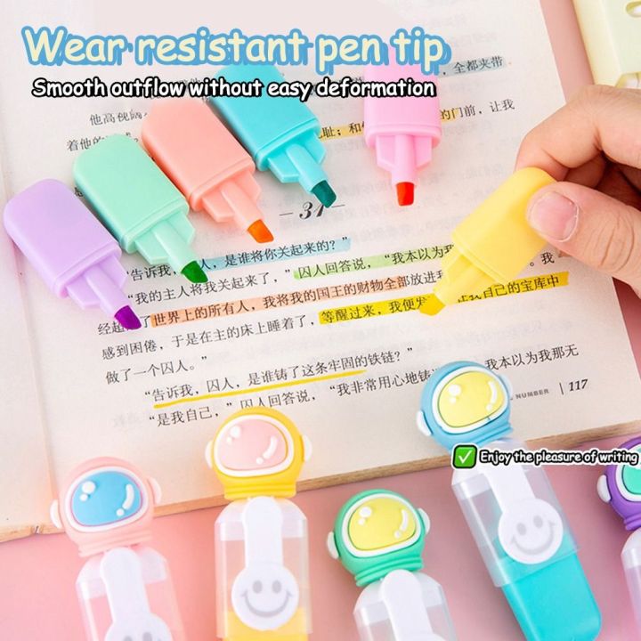 6Pcs Cute Capybara Highlighter Fluorescent Pen Graffiti Color Marker ...