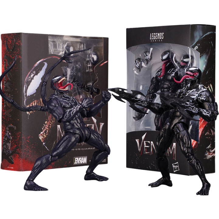 Venom Spider Man legends Action Figure Joint Movable Toys Change Face ...
