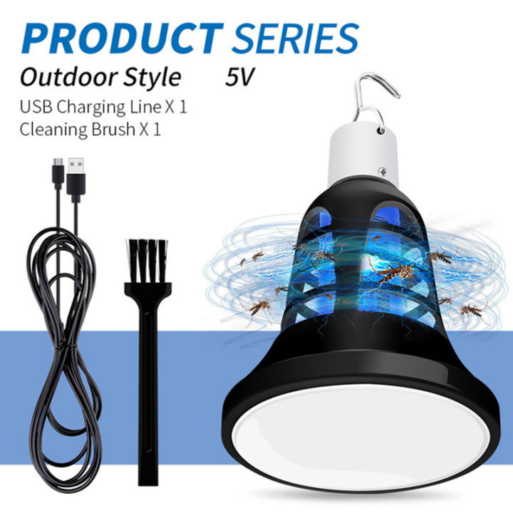 LED Mosquito Killer Lamp Zapper E27/E26/USB Bug Anti Mosquito Electric ...