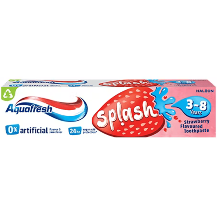 Aquafresh Splash Kids Toothpaste Strawberry Flavour 3-8 Years 50Ml ...