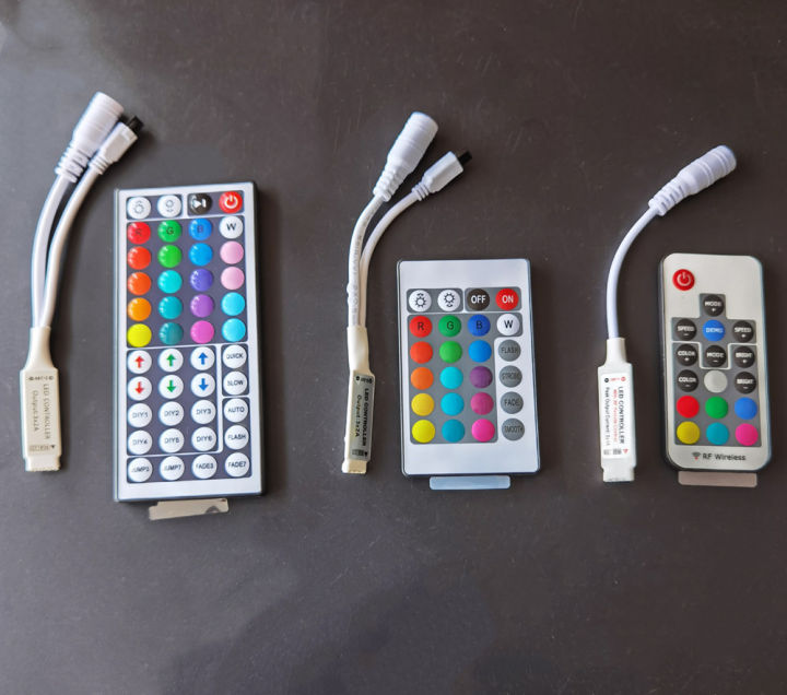 For 3528 5050 Rgb Led Strip Mini 3 17 24 44 Key Ir Remote Wireless ...