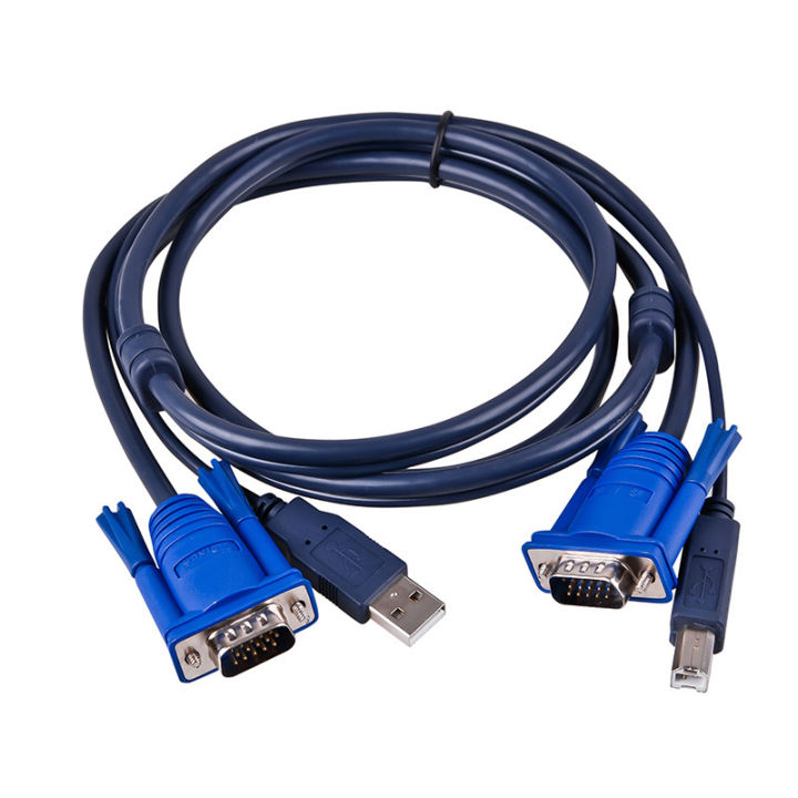1.5m/3m 5/10ft Feet 2 In 1 Usb 2.0 Type A To B 4pin Kvm Standard Vga ...
