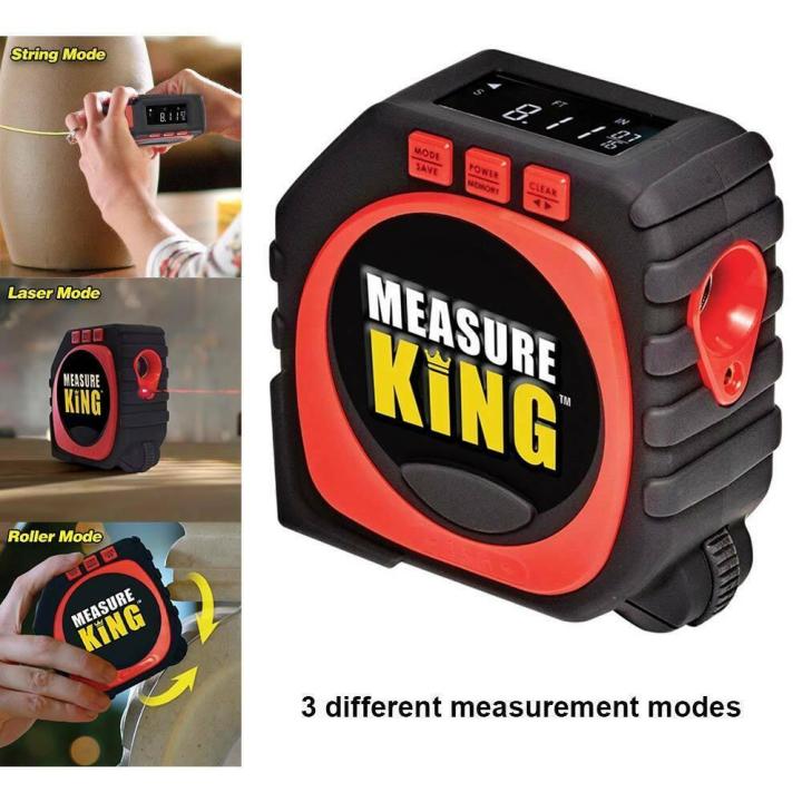 Measure King 3-in-1 Digital Measuring Tape, Measure String Mode, Laser ...