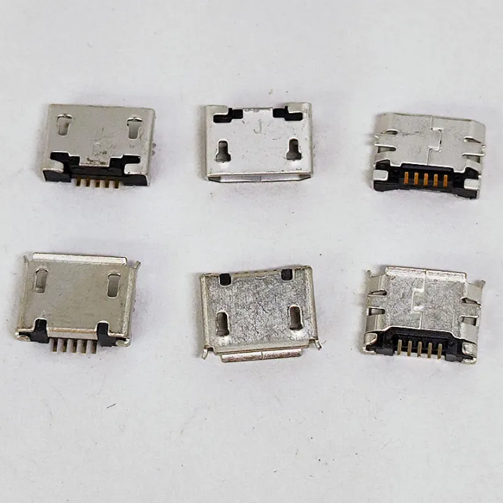 Wenefang 100pcs/lot 5Pin Micro-B SMD Micro USB Connector Female Port ...