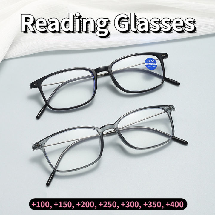 Men Reading Glasses Ultralight Full Frame Hyperopia Eye Glasses Women ...