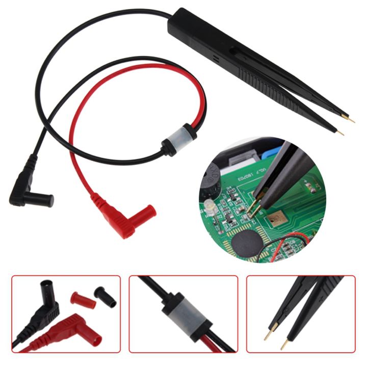 SMD SMT Chip Test Clip Lead Probe Digital Multimeter Meter Tweezer ...