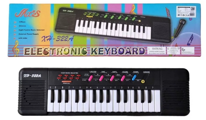 Electronic Keyboard Organ Piano 32 Keys With Mini Microphone Musical ...