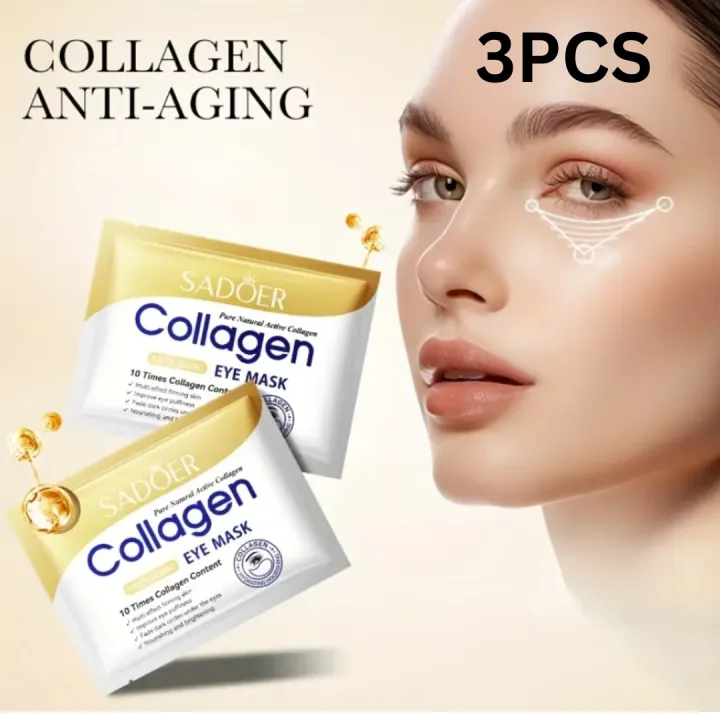 3PCS Premium Collagen Eye Patches by Sadoer – Brighten, Firm & Nourish ...