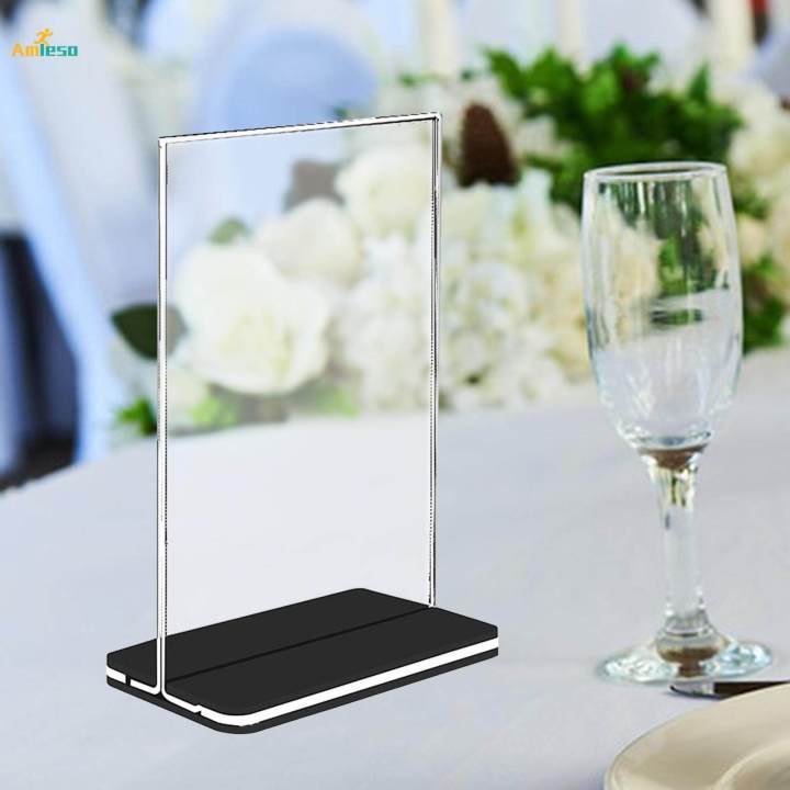 Acrylic Sign Holder Display Stand for Meeting Party Decoration Retail ...